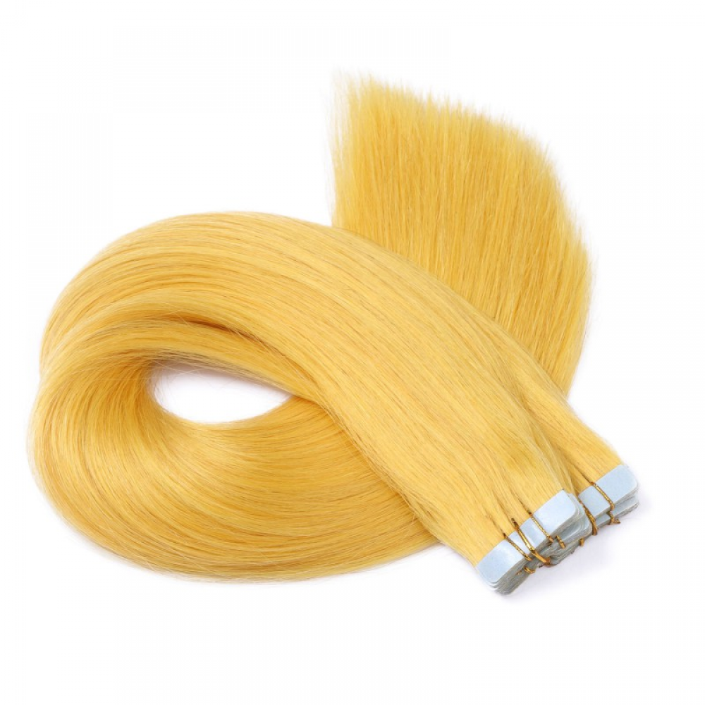 10 x Tape In - Yellow - Hair Extensions - 2,5g - NOVON EXTENTIONS 40